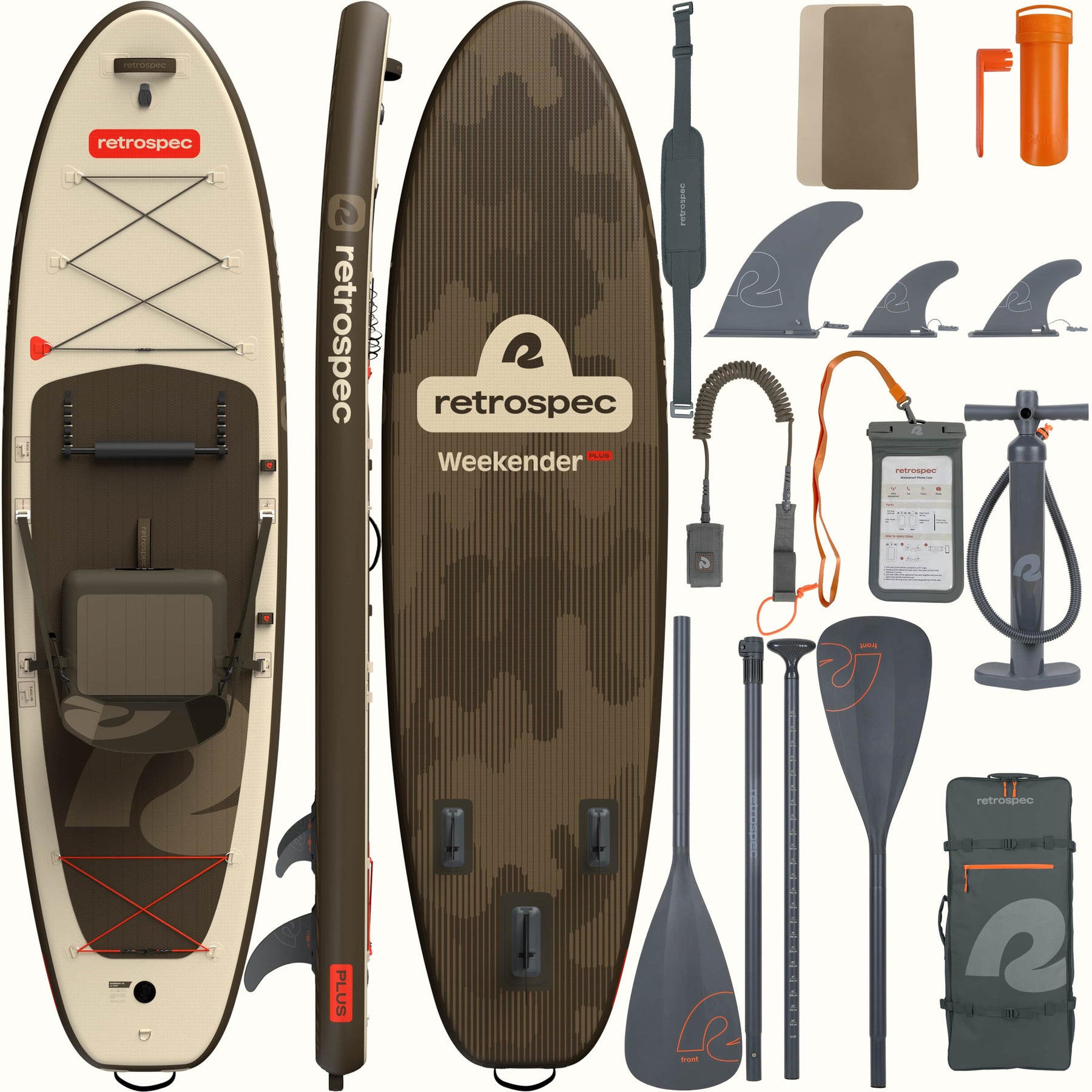 Weekender Plus - 10'6" Inflatable Paddle Board Kayak Hybrid | retrospec