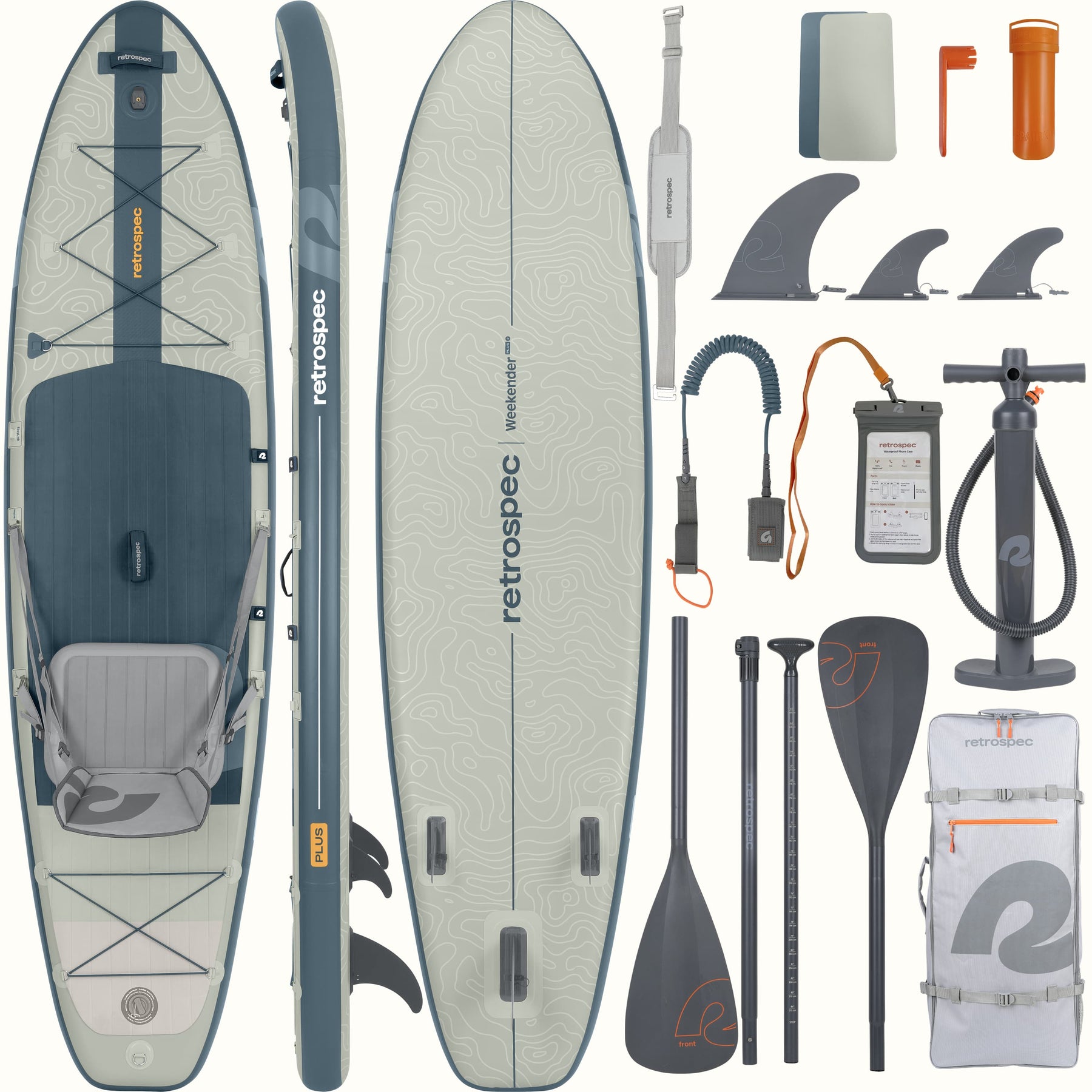 Weekender Plus - 10'6" Inflatable Paddle Board Kayak Hybrid | retrospec ...